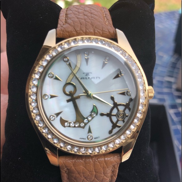 Tavan | Jewelry | Tavan 39mm Nautical Swarovski Crystal Bezel Watch ...